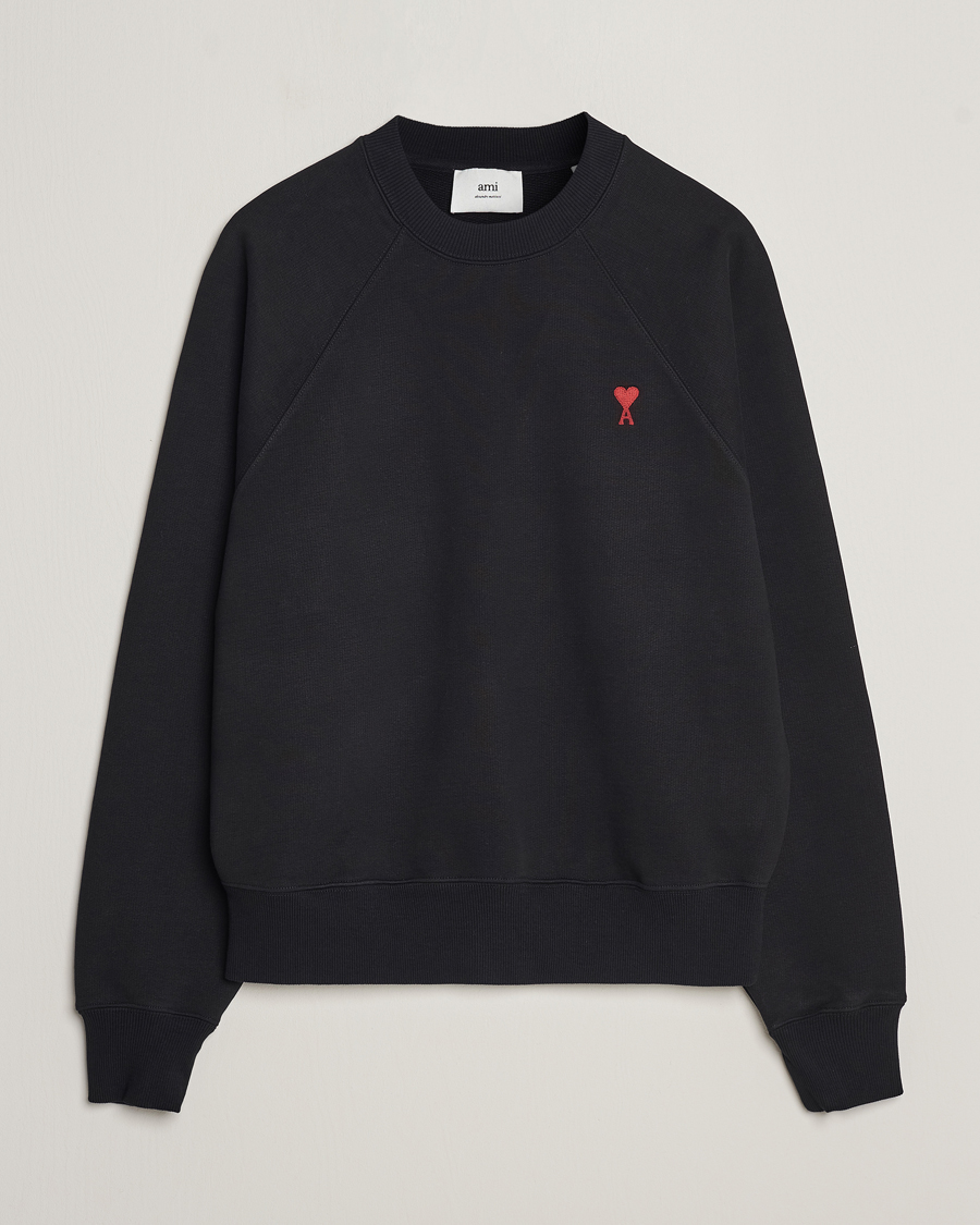 AMI Heart Logo Sweatshirt Black at CareOfCarl.com