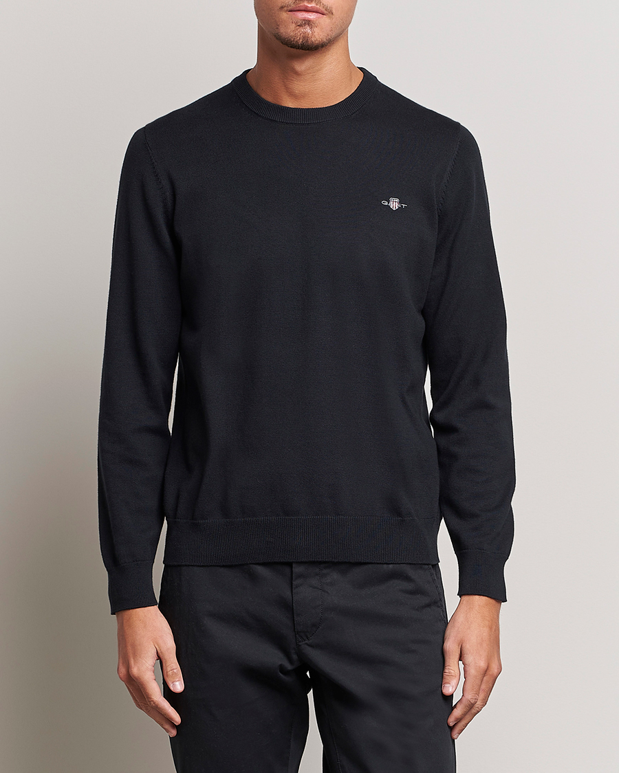 Aeronautica Militare Washed Cotton Crew Neck Jet Black at CareOfCarl.com
