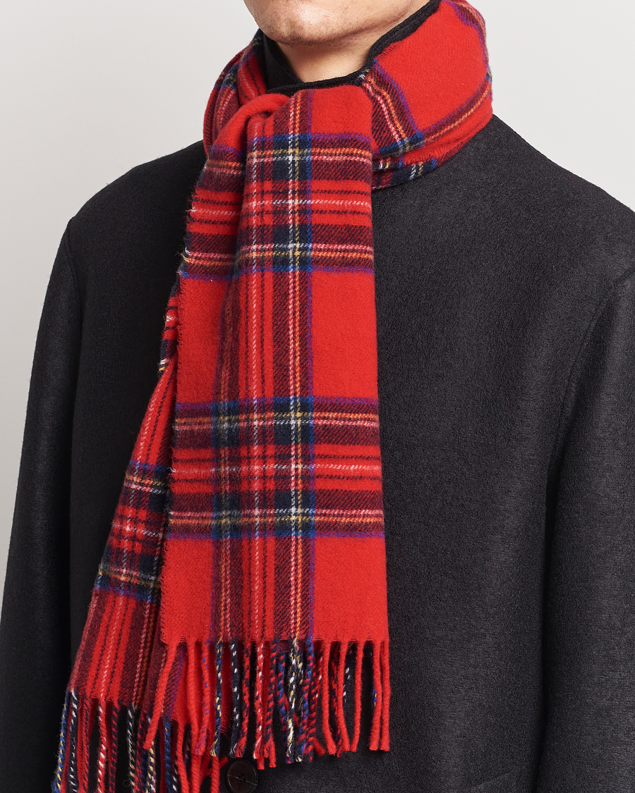 Morris Arthur Check Scarf Red at CareOfCarl.com