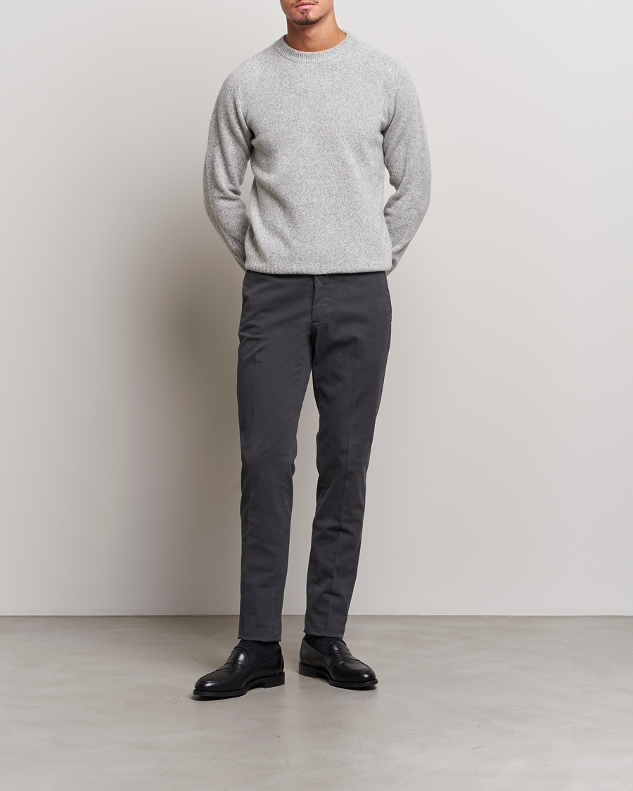 Incotex Slim Fit Cotton Stretch Chinos Dark Grey at CareOfCarl.com