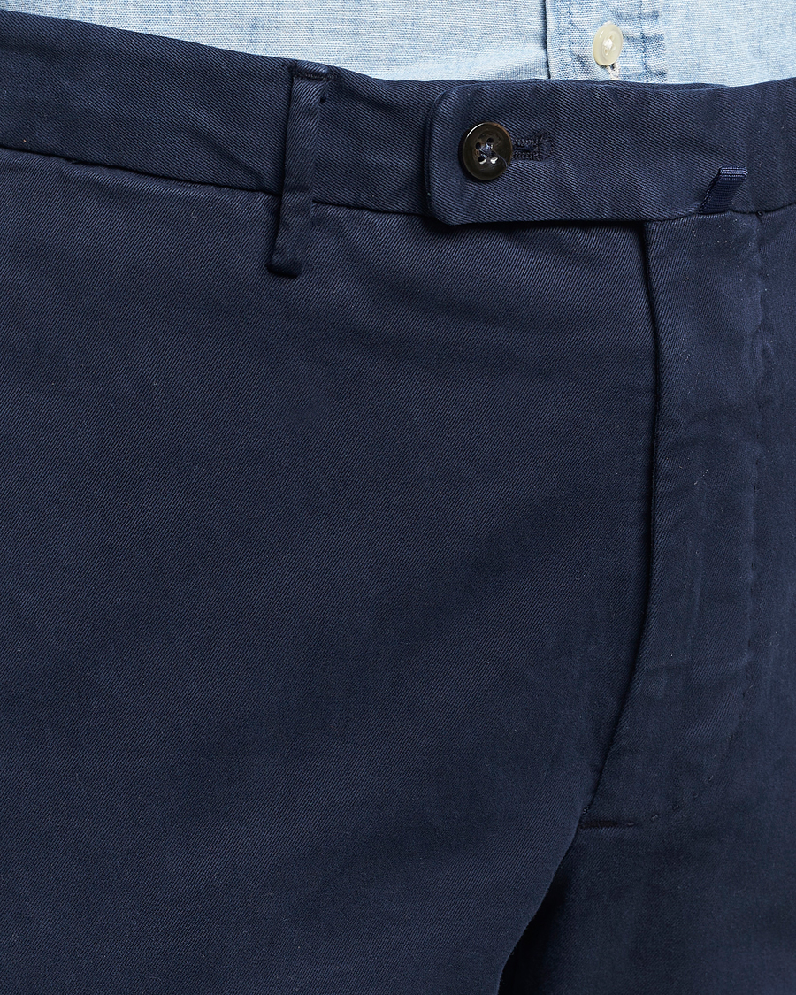 Incotex Regular Fit Cotton Chinos Navy at CareOfCarl.com