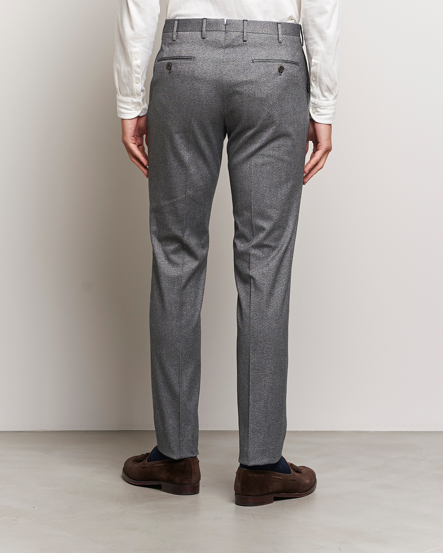 Incotex Slim Fit Cotton Trousers Grey Melange at CareOfCarl.com