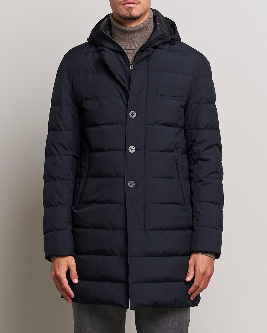 Herno Nylon Down Jacket Navy at CareOfCarl.com