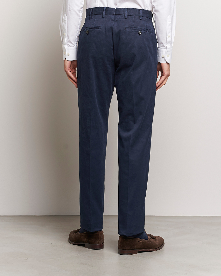 Incotex Straight Fit Cotton Chinos Navy at CareOfCarl.com