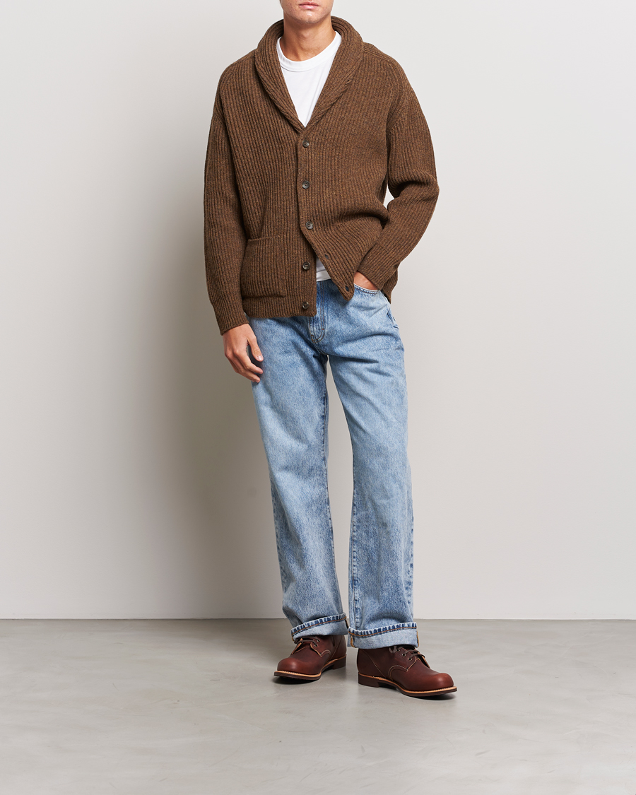 Filson Bristol Wool Cardigan Brown Heather at CareOfCarl.com