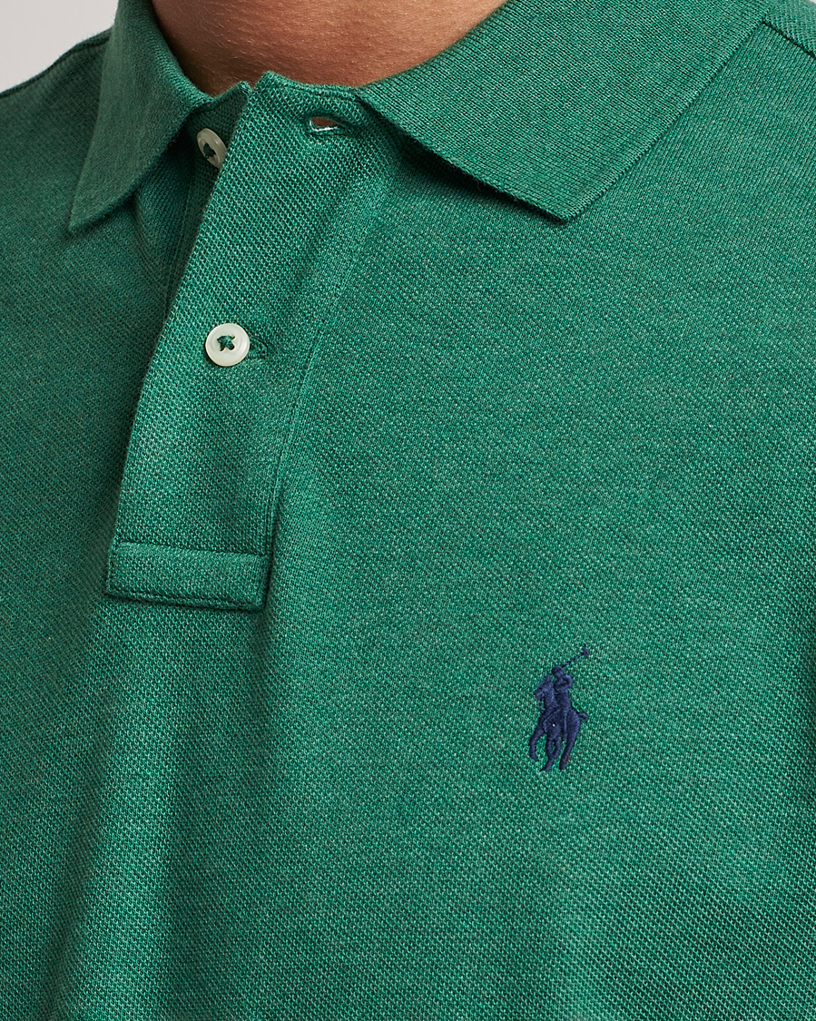 Polo Ralph Lauren Custom Slim Fit Polo Green Heather at CareOfCarl.com