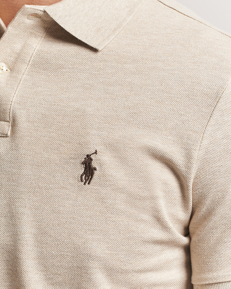 Polo Ralph Lauren Custom Slim Fit Polo Expedition Dune Heather at CareOfCar