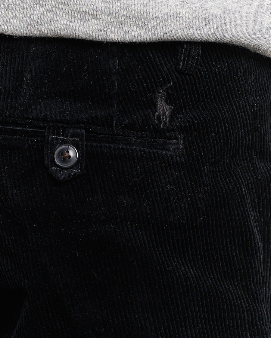 Polo Ralph Lauren Bedford Slim Fit Corduroy Trousers Black at CareOfCarl.co