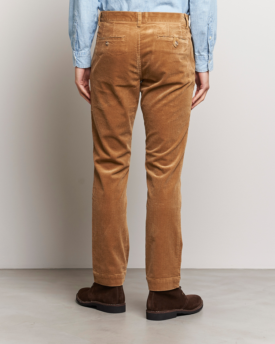 Polo Ralph Lauren Bedford Slim Fit Corduroy Trousers Golden Brown at CareOf