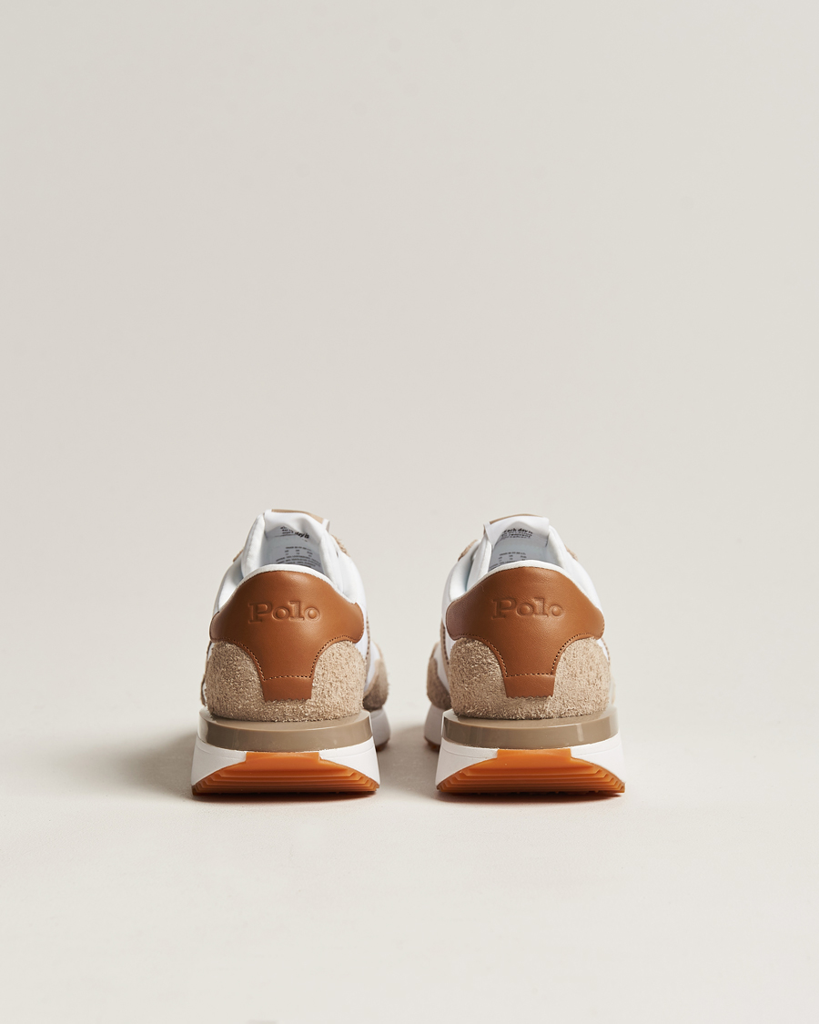 Polo Ralph Lauren Train 89 Running Sneaker White/Brown at CareOfCarl.com