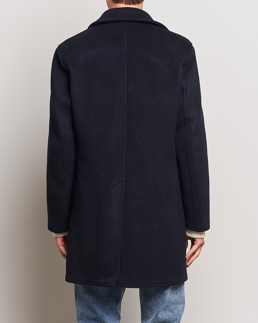 Gloverall Churchill Long Reefer Peacoat Navy Royal at CareOfCarl.com