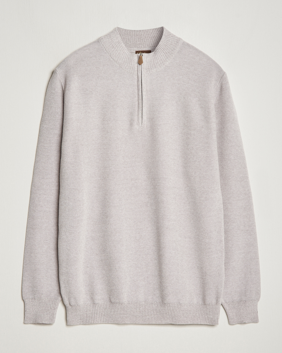 Stenströms Textured Merino Half Zip Beige at CareOfCarl.com