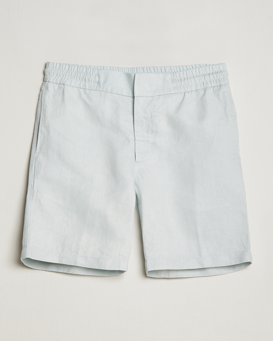 Orlebar Brown Cornell Linen Shorts White Jade at CareOfCarl.com