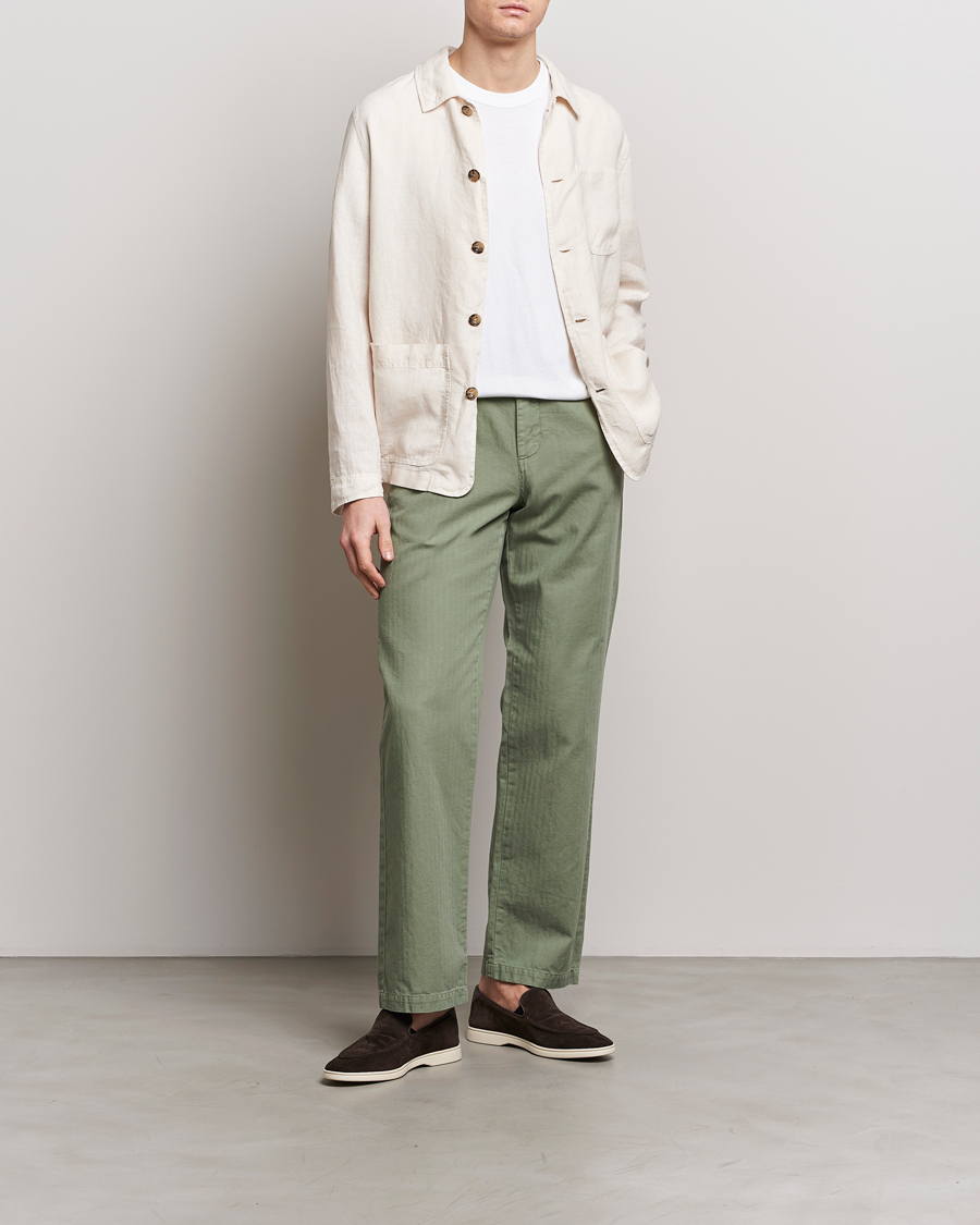 Altea Linen Shirt Jacket Beige at CareOfCarl.com