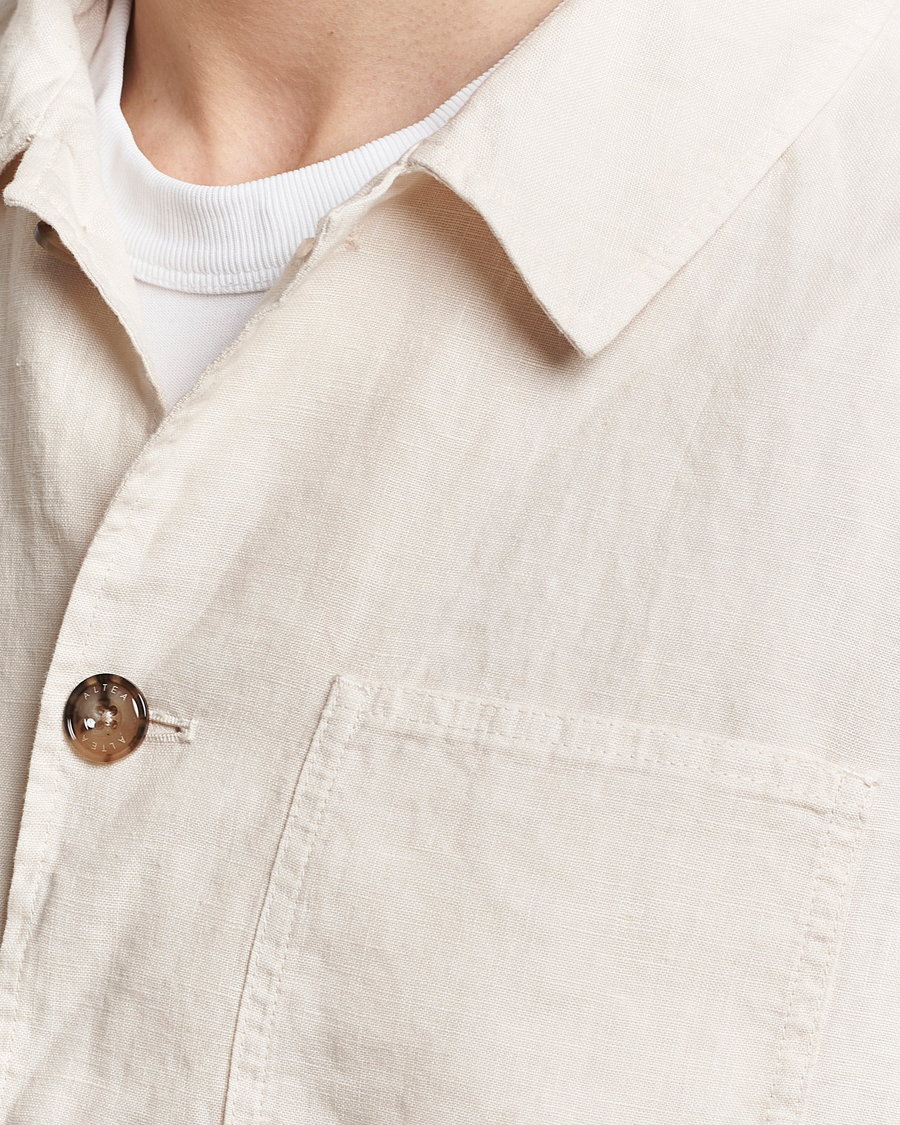 Altea Linen Shirt Jacket Beige at CareOfCarl.com