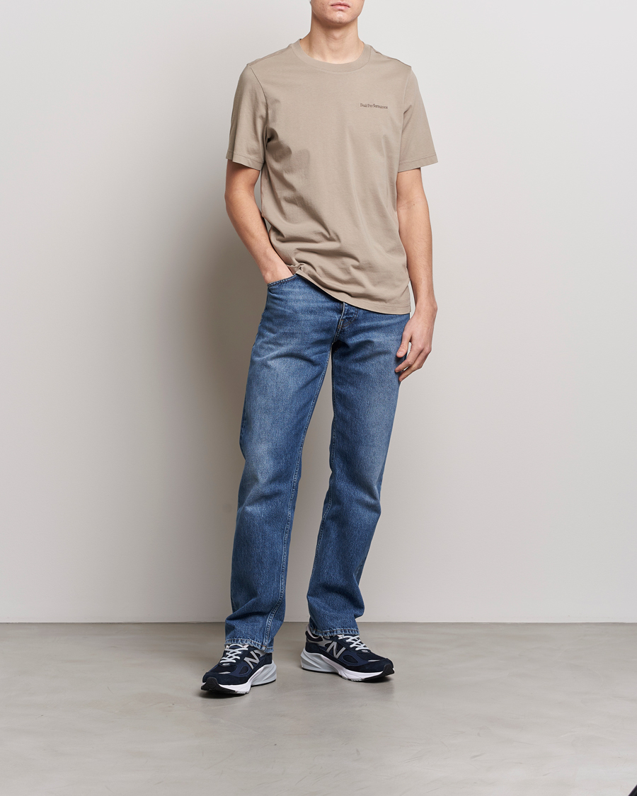 Peak Performance Original Logo Crew Neck T-Shirt Avid Beige at CareOfCarl.c