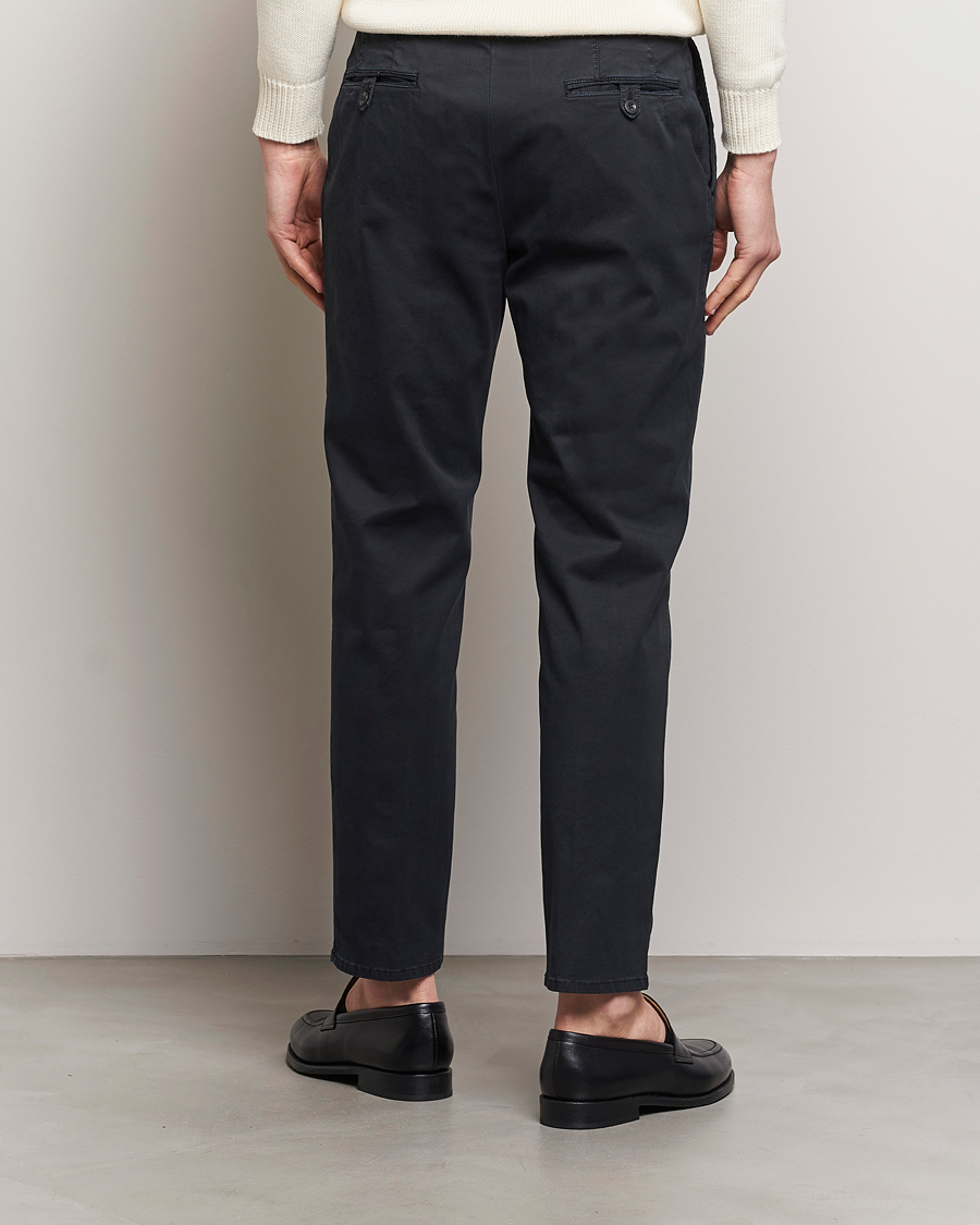 Incotex Tapered Fit Pleated Slacks Black at CareOfCarl.com