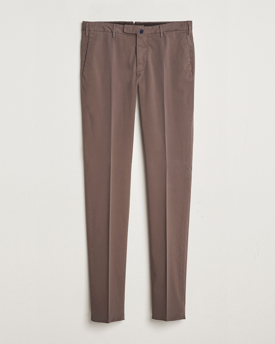 Incotex Slim Fit Comfort Chinos Dark Brown at CareOfCarl.com