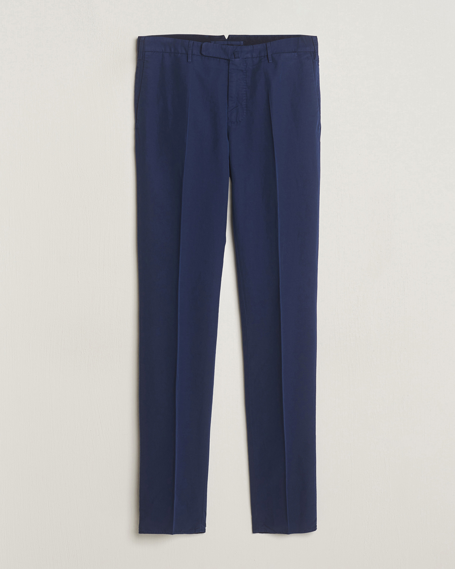 Incotex Slim Fit Chinolino Trousers Navy at CareOfCarl.com