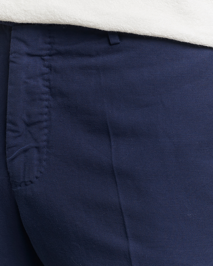 Incotex Slim Fit Chinolino Trousers Navy at CareOfCarl.com