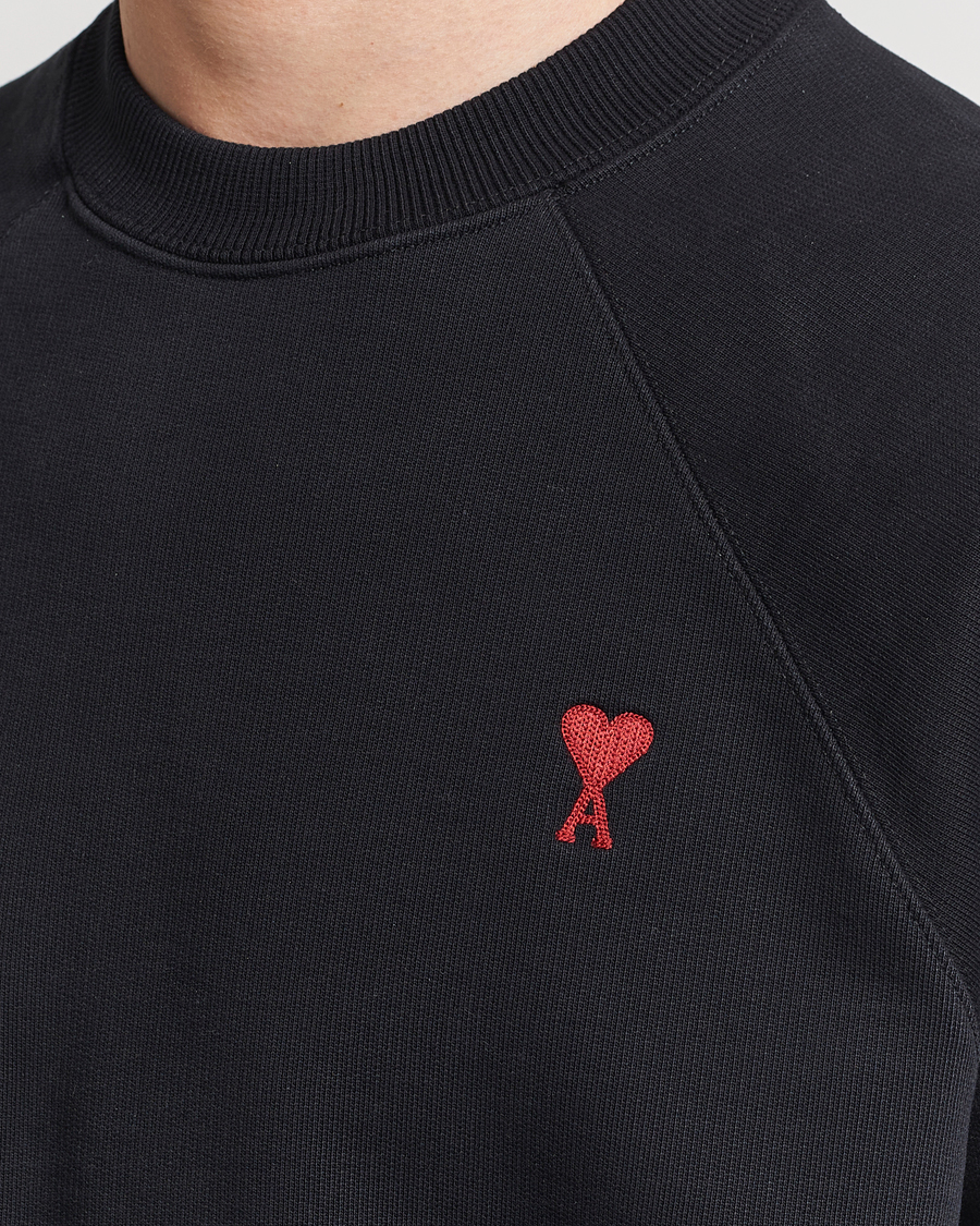 AMI Heart Logo Sweatshirt Black at CareOfCarl.com