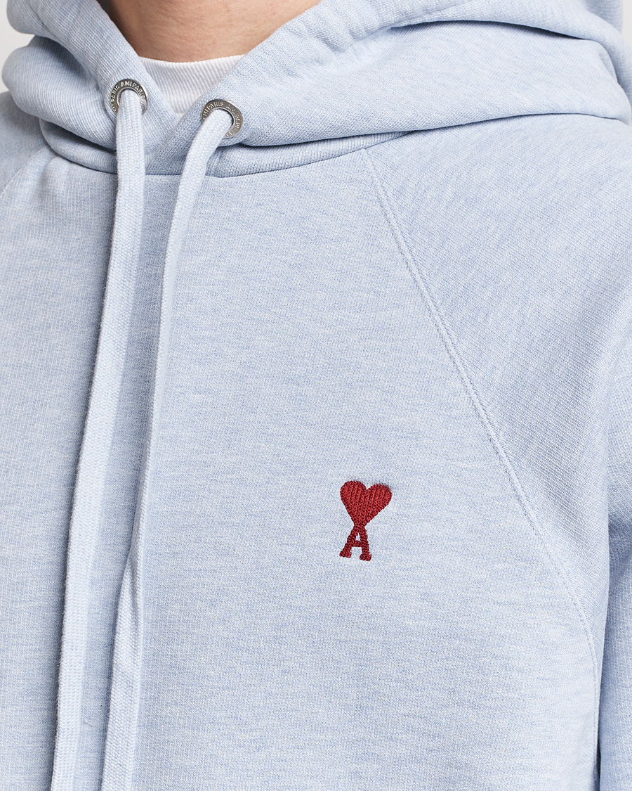 AMI Heart Logo Hoodie Heather Blue at CareOfCarl.com