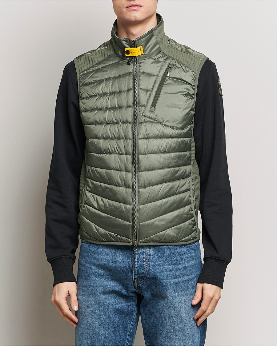Parajumpers Zavier Hybrid Vest Thyme Green at CareOfCarl.com