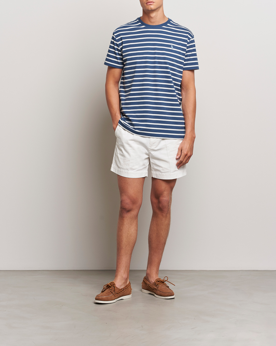 Polo Ralph Lauren Striped Crew Neck T-Shirt Clancy Blue/Nevis at CareOfCarl