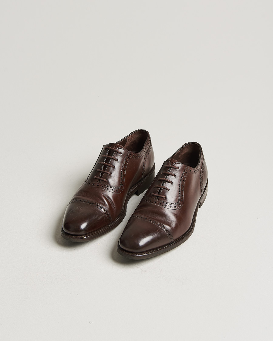 Loake 1880 Fleet Brogue Shadow Sole Dark Brown Calf at CareOfCarl.com