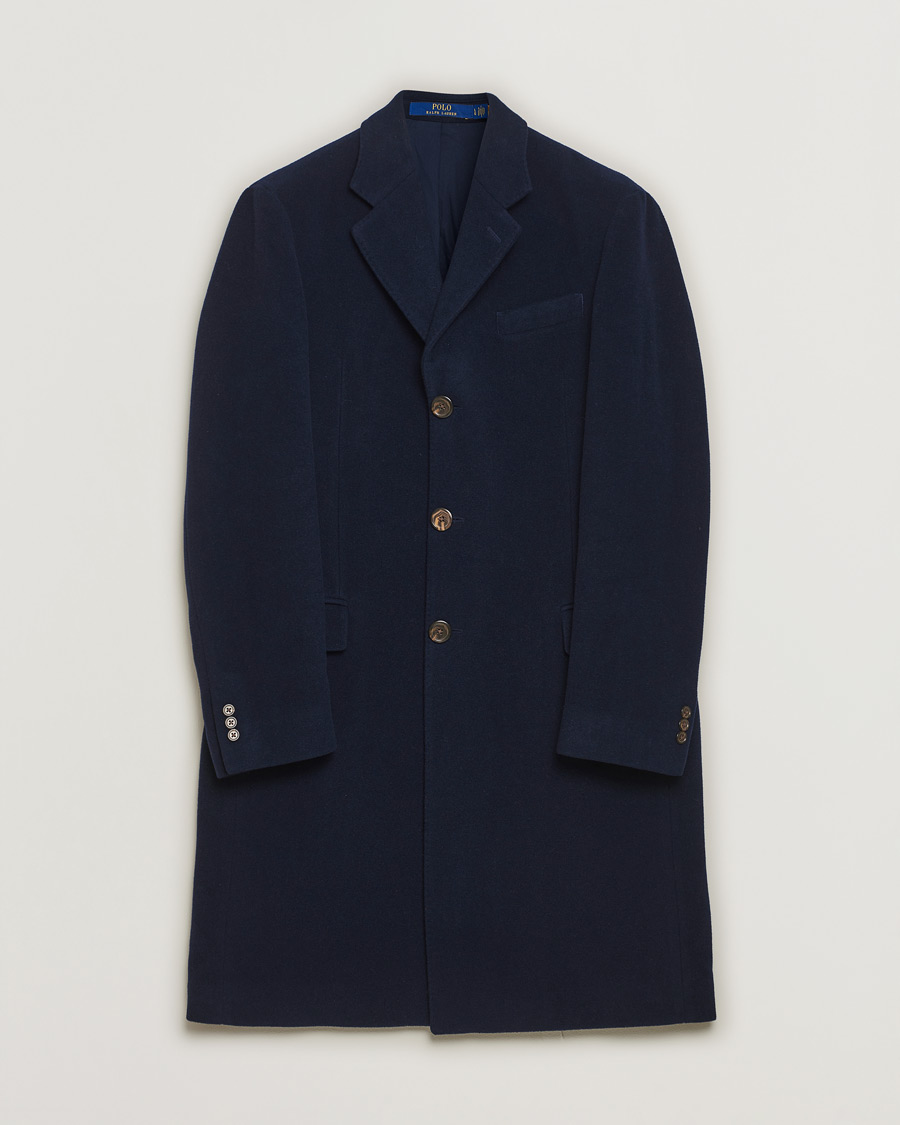 Polo Ralph Lauren Paddock Wool Coat Navy at CareOfCarl.com