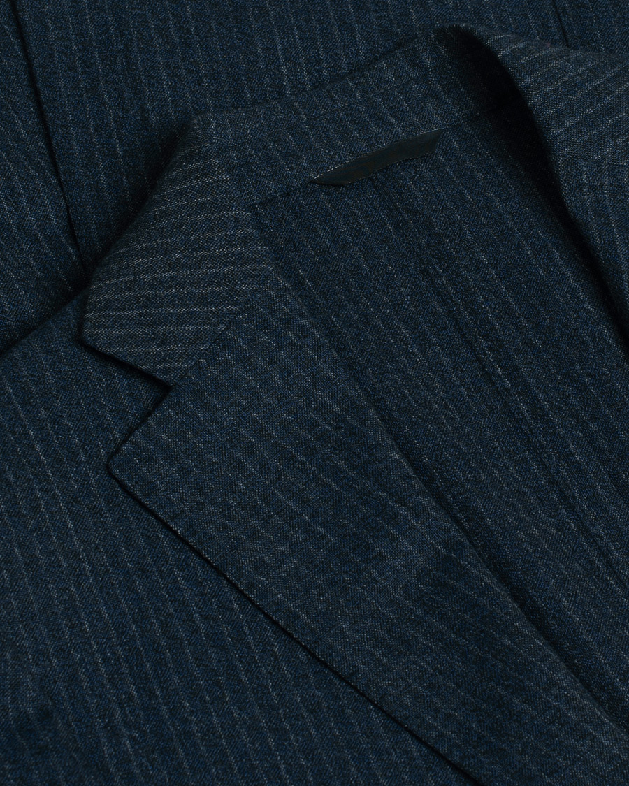Eidos Napoli 3-Piece Pinstripe Suit Wool Navy 48 at CareOfCarl.com